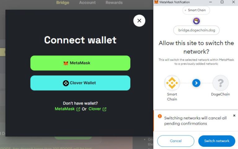 Cách thêm DogeChain Network vào MetaMask